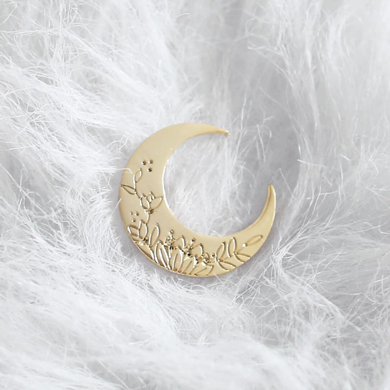 Moon Enamel Pin - Etsy