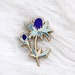 Pins Blue Thistle Plant Enamel Lapel Pin Badge Enamel - Etsy