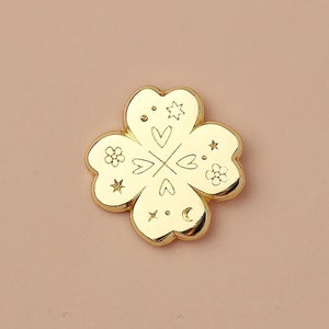 4 Leaf Clover Pin - Lucky Charms - Accessories and Lucky Gifts - Etsy