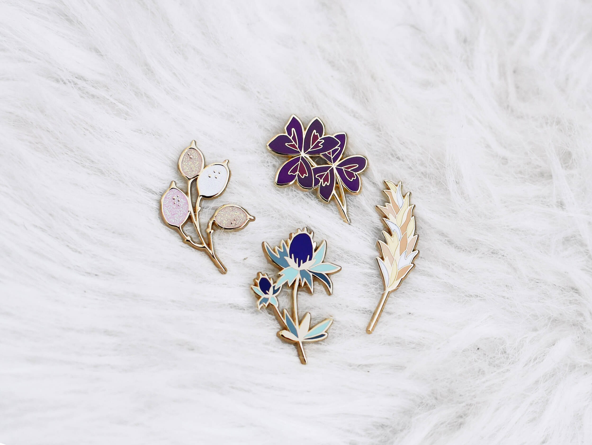 Pins Blue Thistle Plant Enamel Lapel Pin Badge Enamel - Etsy