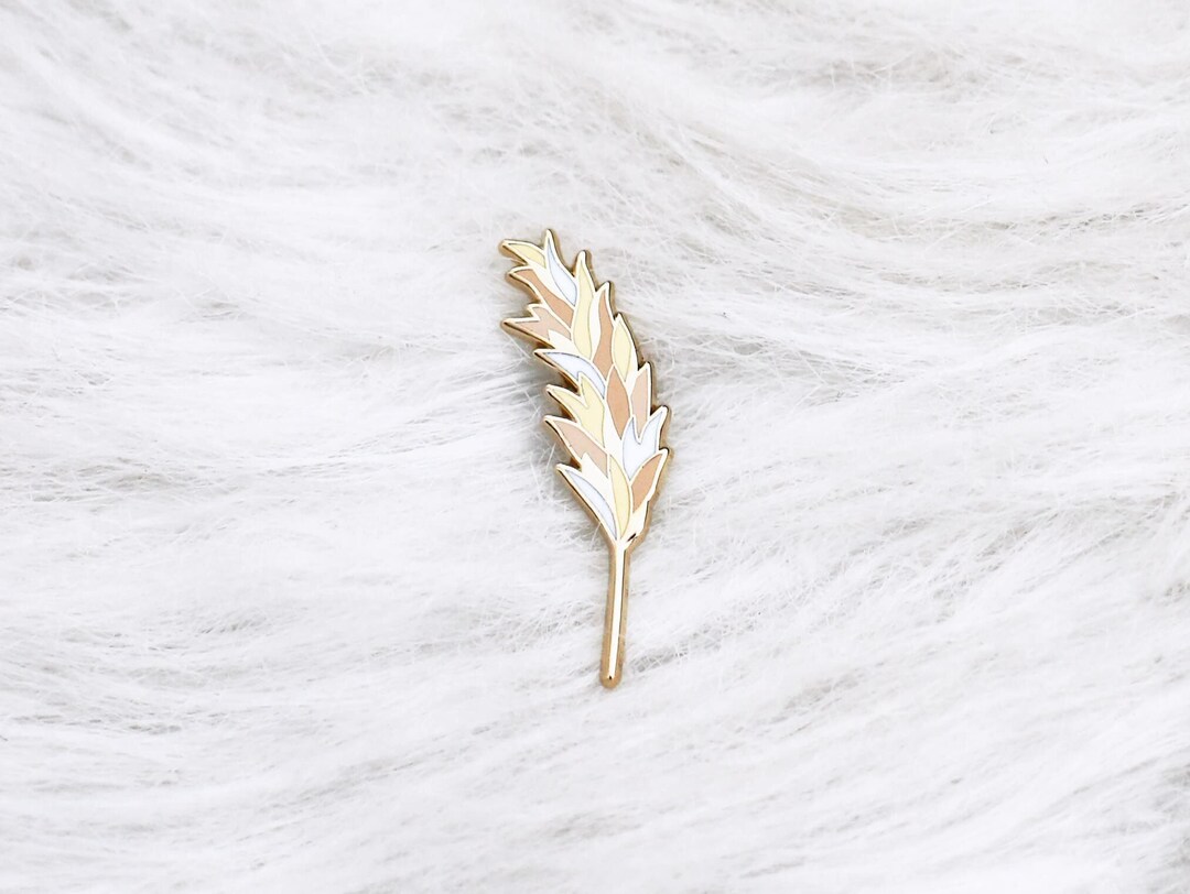 Pins Pampas Grass - Plant Enamel Lapel Pin - Badge - Enamel Pins Gold ...