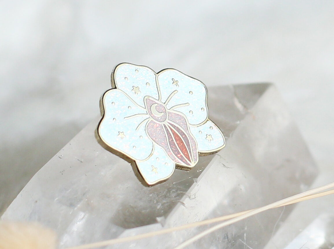 SACRED WOMEN'S ORCHID Pins - Heavenly Glitter - Witchy - Glitter Pins ...