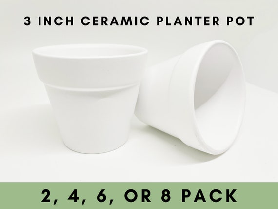 3 Inch Ceramic Pots White Terracotta Pots Clay Pot Small - Etsy