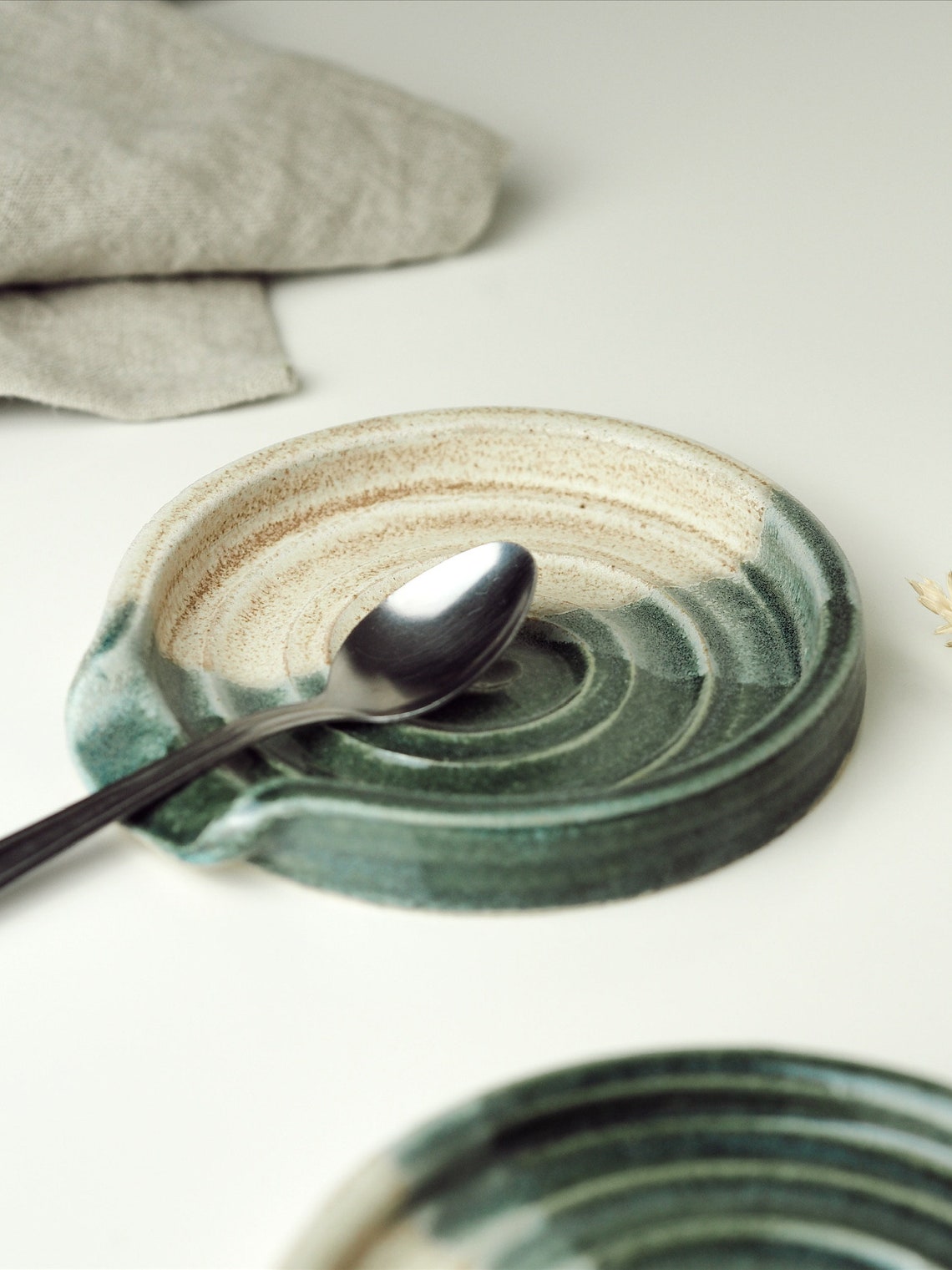 Mountains Spoon Rest Green Kitchen Decor Spring Home Design | Etsy