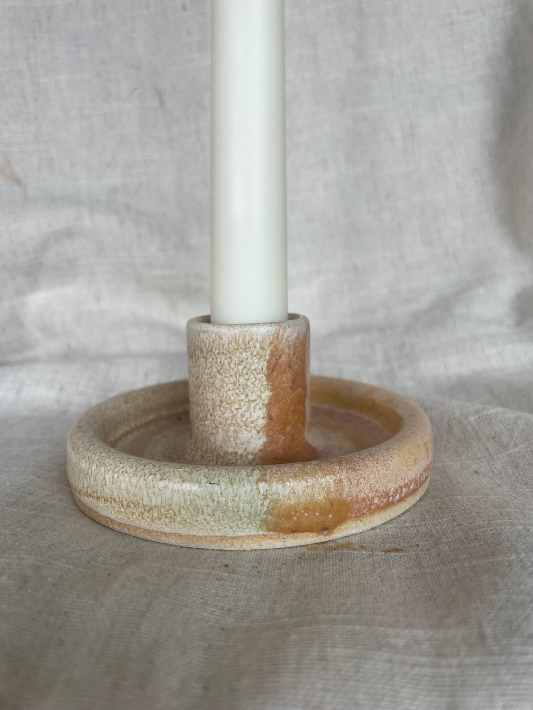 Dunes Candlestick Set, Peach and Cream Candle Gift Homeware, Boho Home ...