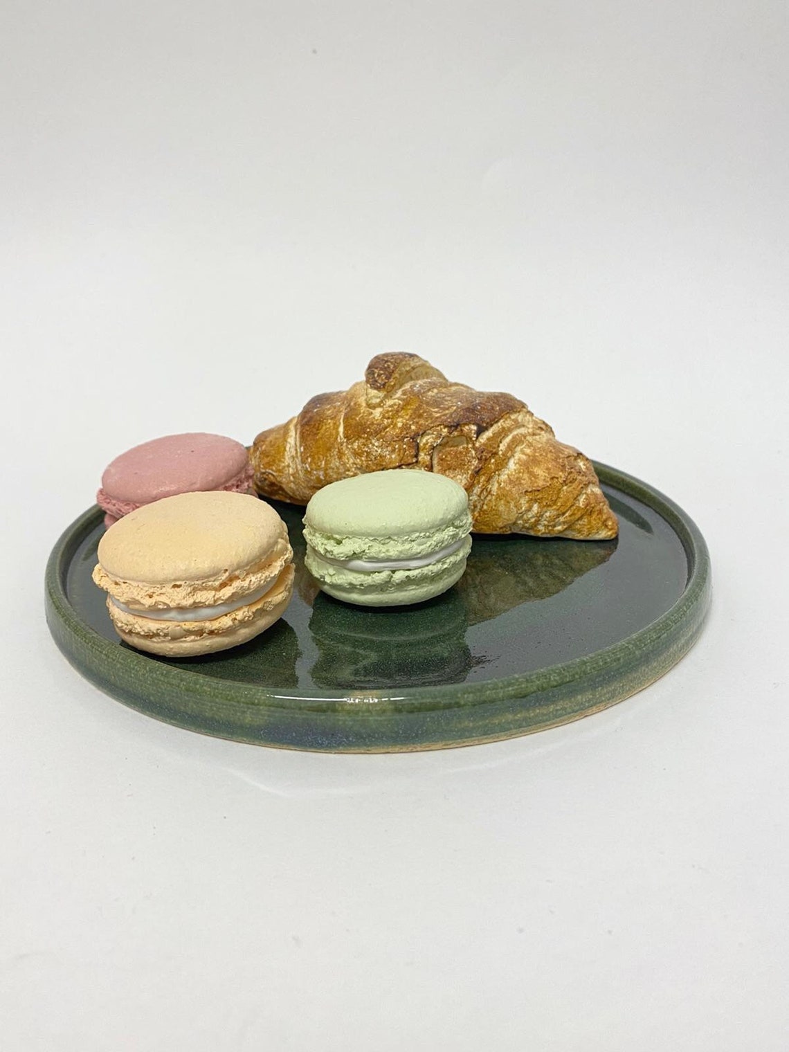 Thrown Ceramic Plates Handmade Lunch Plate Unique Green - Etsy UK