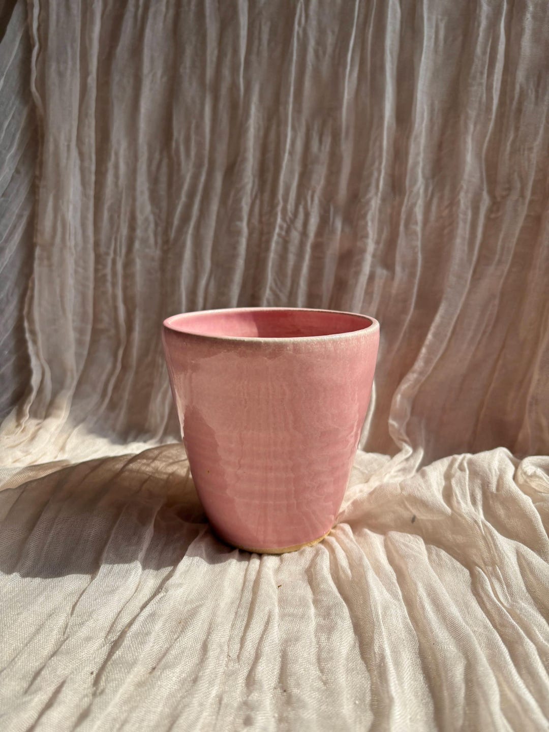 Candy Floss Pink Ceramic Planter, Handmade Glazed Pot, Pink Plant Pots ...