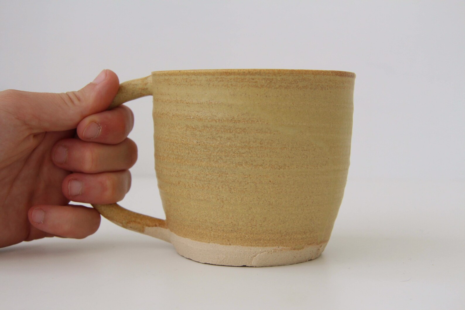 Handmade ceramic mug Dusty yellow cup 500ml Yellow mugs | Etsy