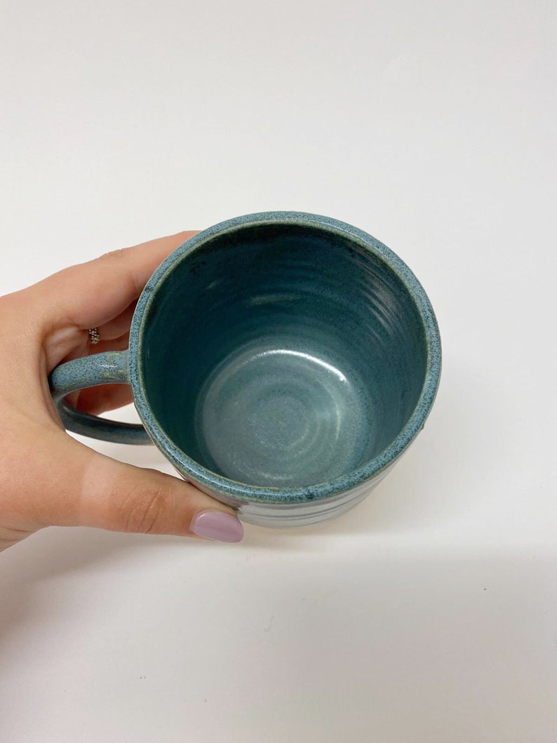 Handmade Ceramic Mug Deep Green Cup 400ml Green Mugs Unique - Etsy UK