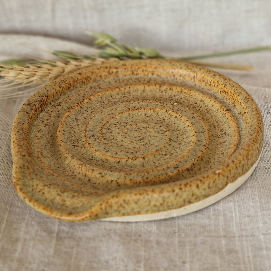 Sandstone Spoon Rest, Sandy Kitchen Decor, Spring Home Design, Spiral ...