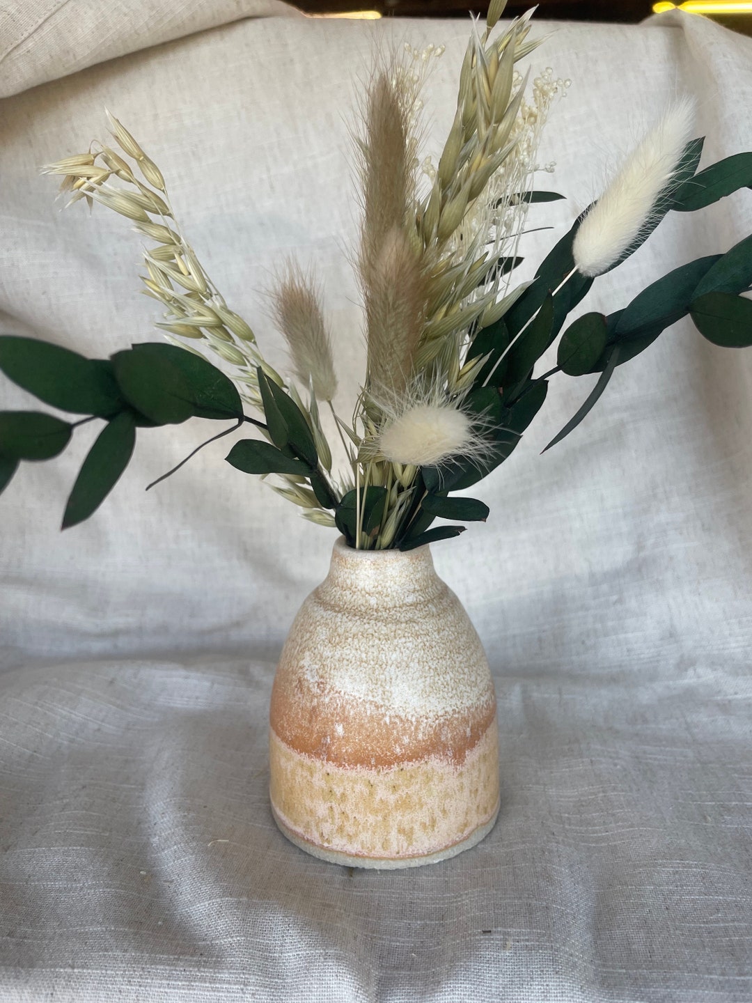 Dunes Ceramic Vase, Bud Vase Bottle, Reed Diffuser Bottle, Refillable ...