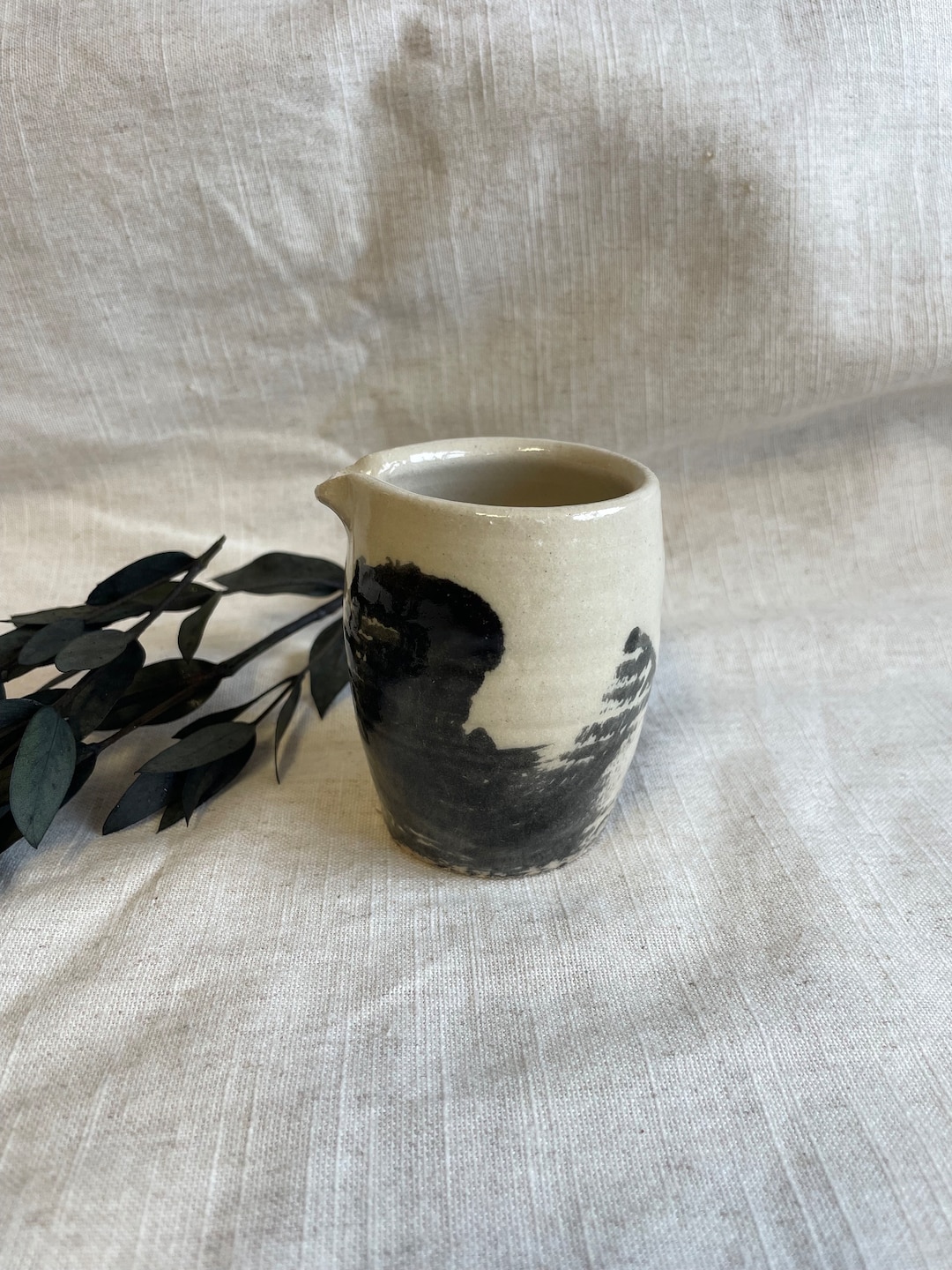 The Maker's Mark Ceramic Milk Jug, 120ml Milk Bottle, Small Creamer ...