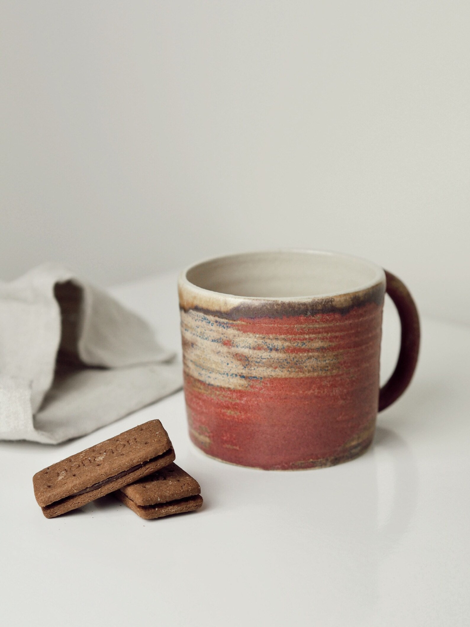 Handmade Ceramic Mug Pink Blue Cup 400ml Pink Mugs Unique - Etsy