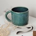 Handmade Ceramic Mug Deep Green Cup 400ml Green Mugs Unique - Etsy