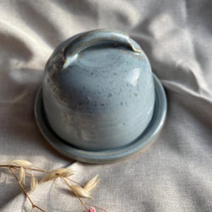 Sky Blue Ceramic Butter Dish, Handmade Butter Cellar, Hand Thrown ...