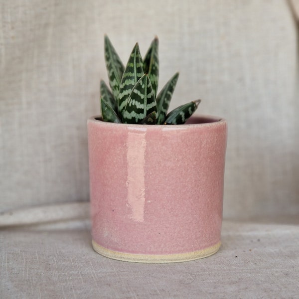 Pink Ceramic Planter - Etsy