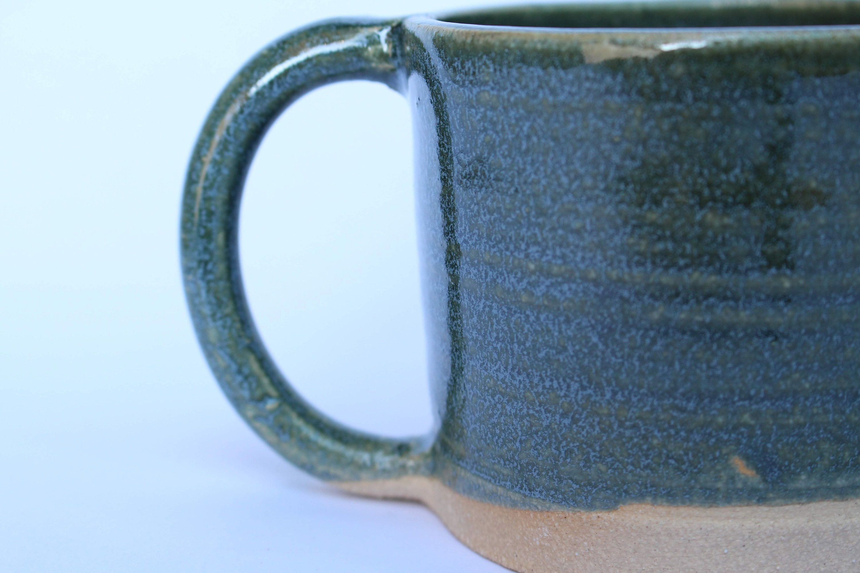 Handmade ceramic mug Deep Green cup 400ml green mugs unique | Etsy