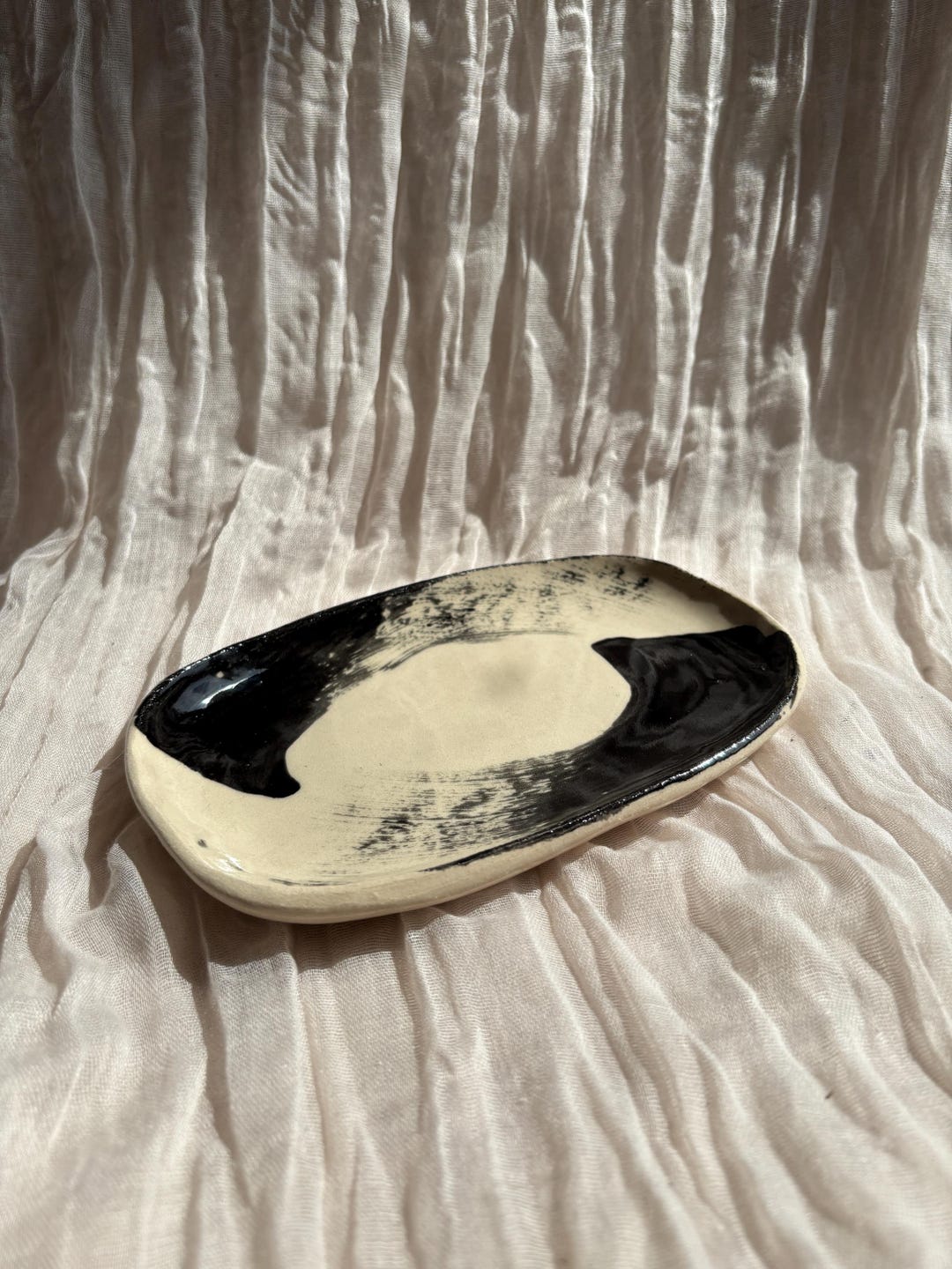 Makers Mark Serving Platter, Small Display Plate, Handmade Ceramic Tray ...