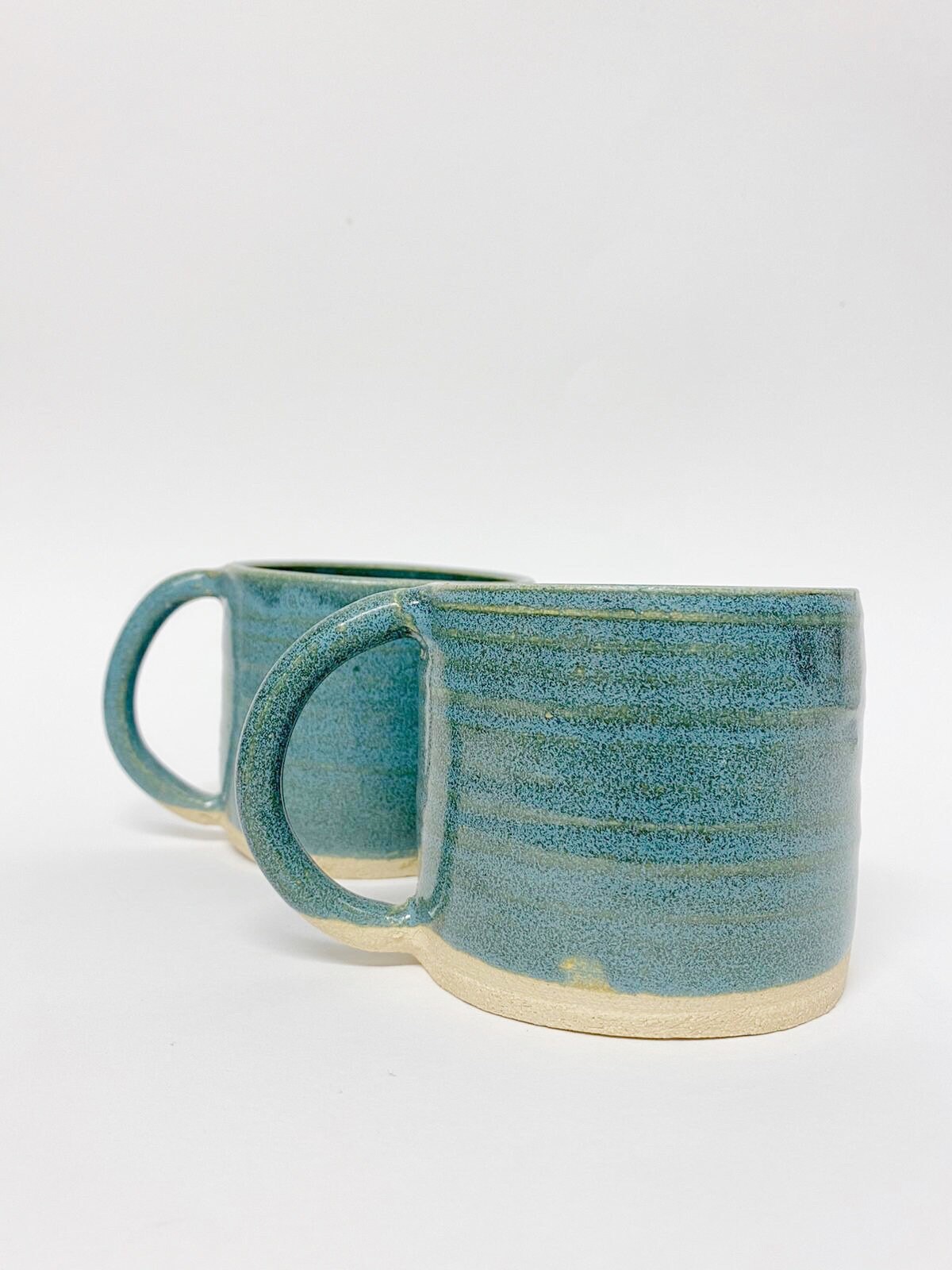 Handmade Ceramic Mug Blue Green Cup 300ml Green Mugs Unique | Etsy UK