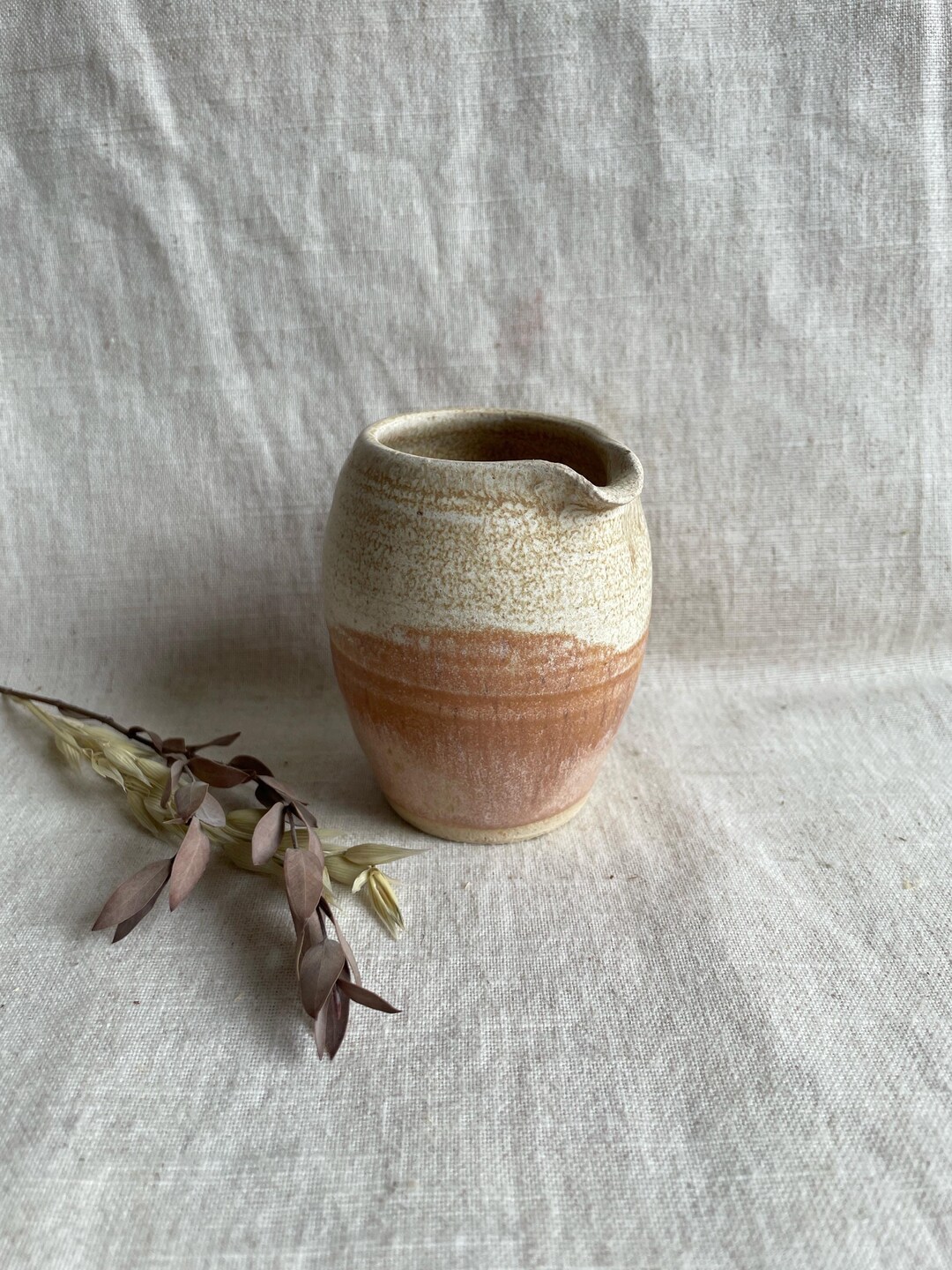 Dunes Ceramic Milk Jug, 120ml Milk Bottle, Small Creamer, Handleless ...