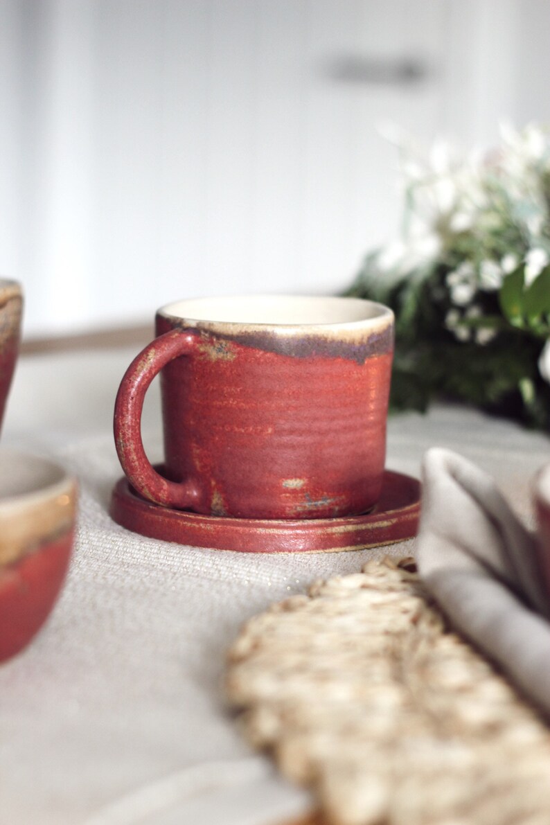 Handmade Ceramic Mug Pink Blue Cup 400ml Pink Mugs Unique - Etsy