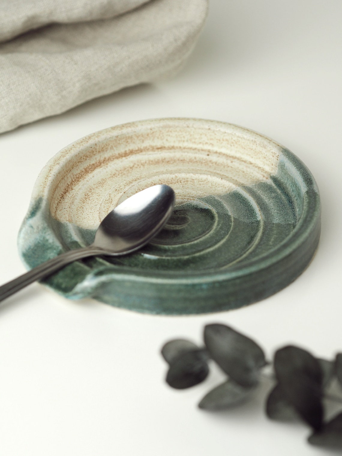 Mountains Spoon Rest Green Kitchen Decor Spring Home Design | Etsy