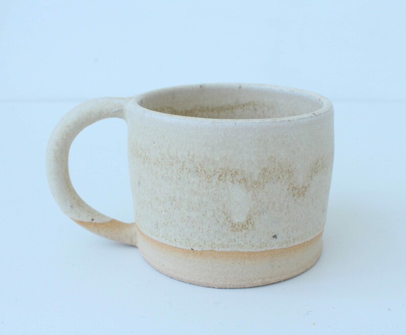 Handmade ceramic mug Cream glazed cup 400ml Cream mugs | Etsy