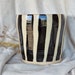NEW Stripe Ceramic Planter, Handmade Glazed Pot, White Plant Pot, Large ...
