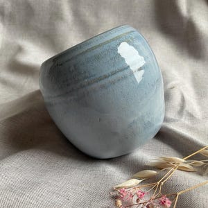 Sky Blue Salt Pig, Blue Salt Cellar, Rock Salt Container, Handmade ...