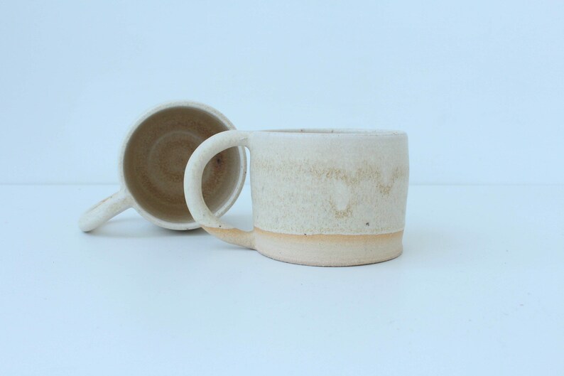 Handmade ceramic mug Cream glazed cup 400ml Cream mugs | Etsy