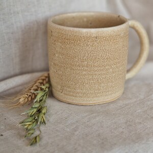 Handmade Ceramic Mug, Cream Glazed Cup, 400ml Cream Mugs, Unique ...