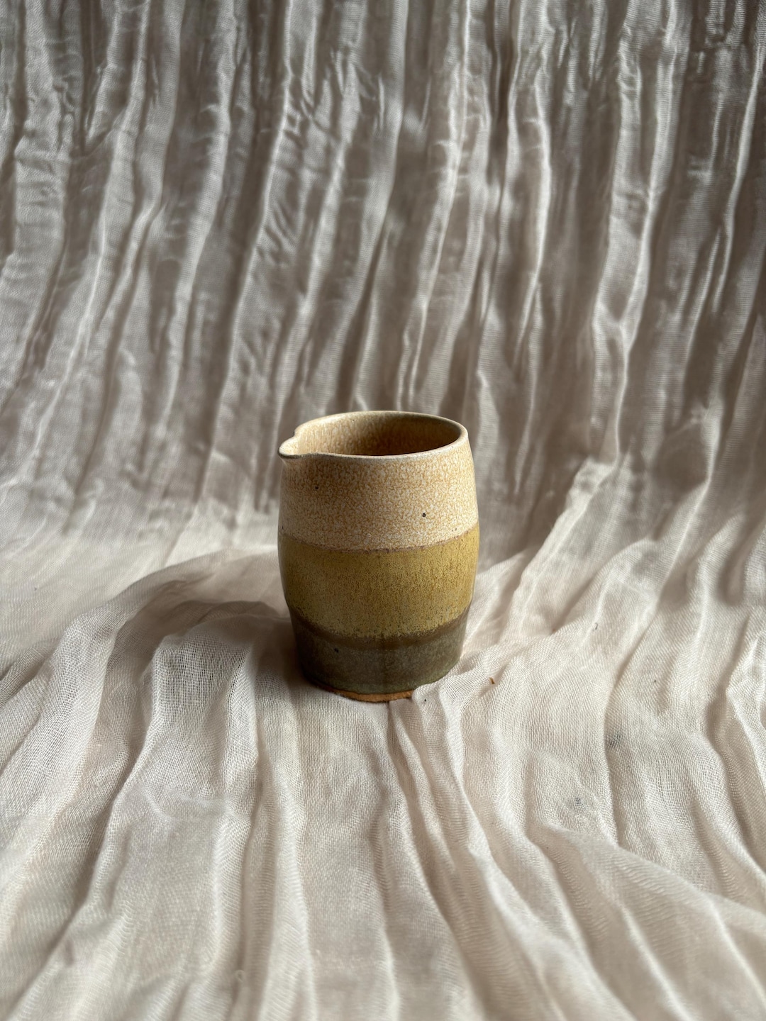 Bamboo Ceramic Milk Jug, 120ml Milk Bottle, Small Creamer, Handleless ...