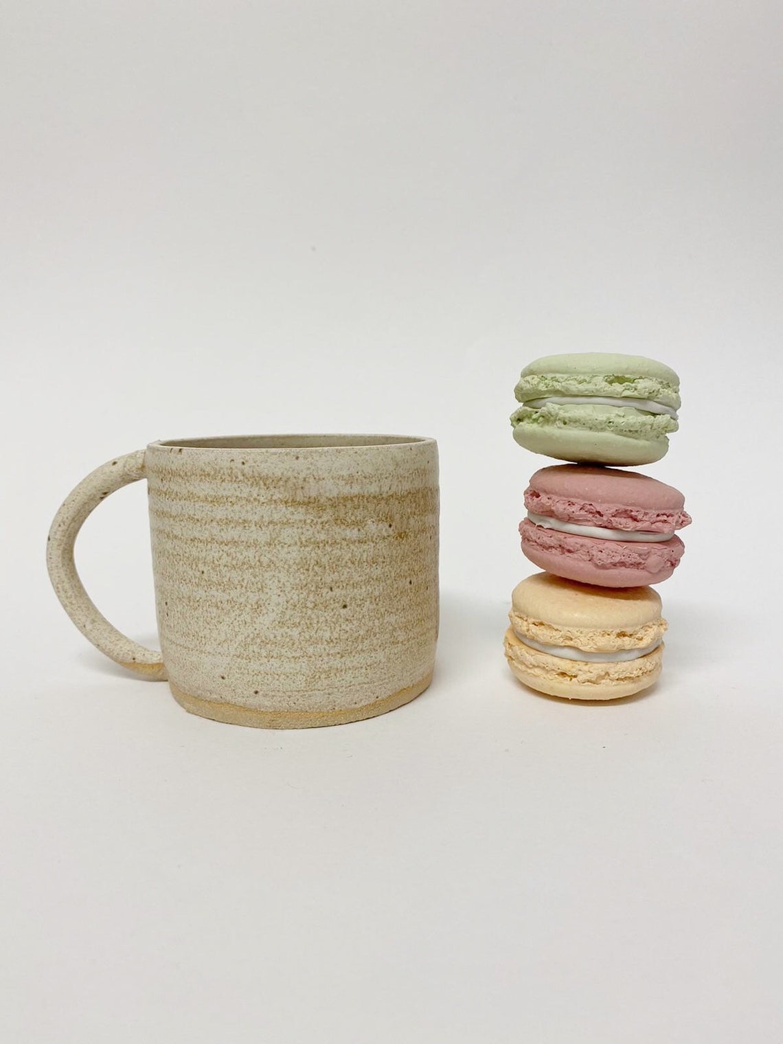 Handmade Ceramic Mug Cream Glazed Cup 300ml Cream Mugs - Etsy