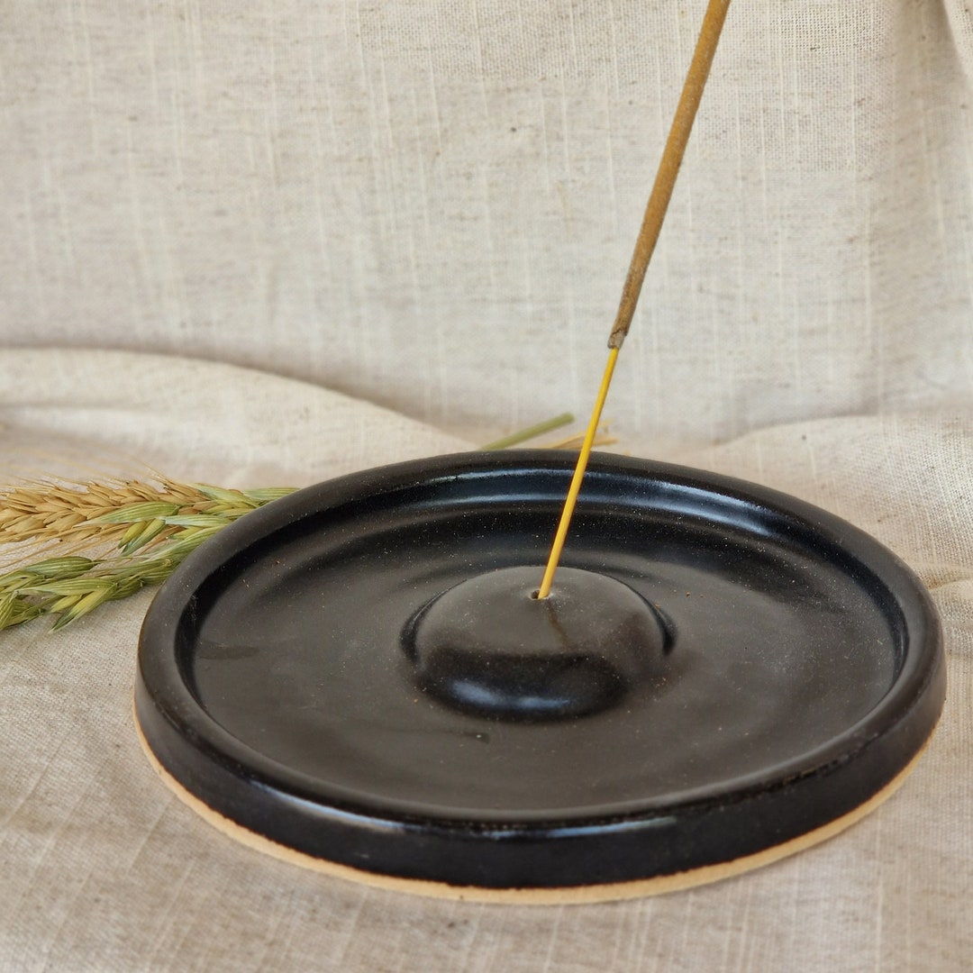 Black Incense Stick Holder, Home Decor, Boho Home, Hand Thrown Ceramics ...