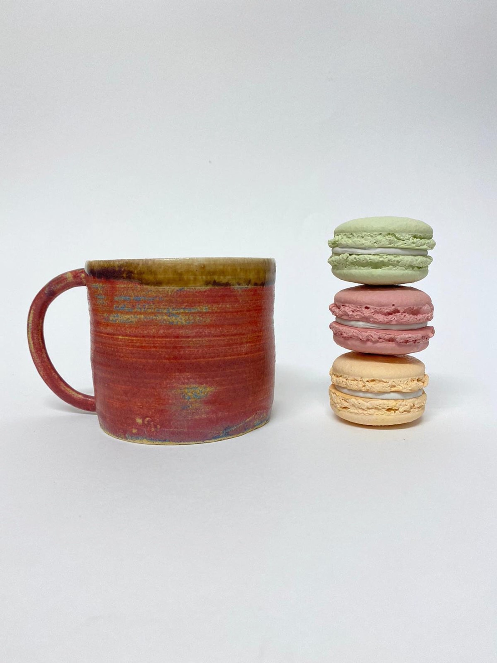 Handmade Ceramic Mug Pink Blue Cup 400ml Pink Mugs Unique - Etsy