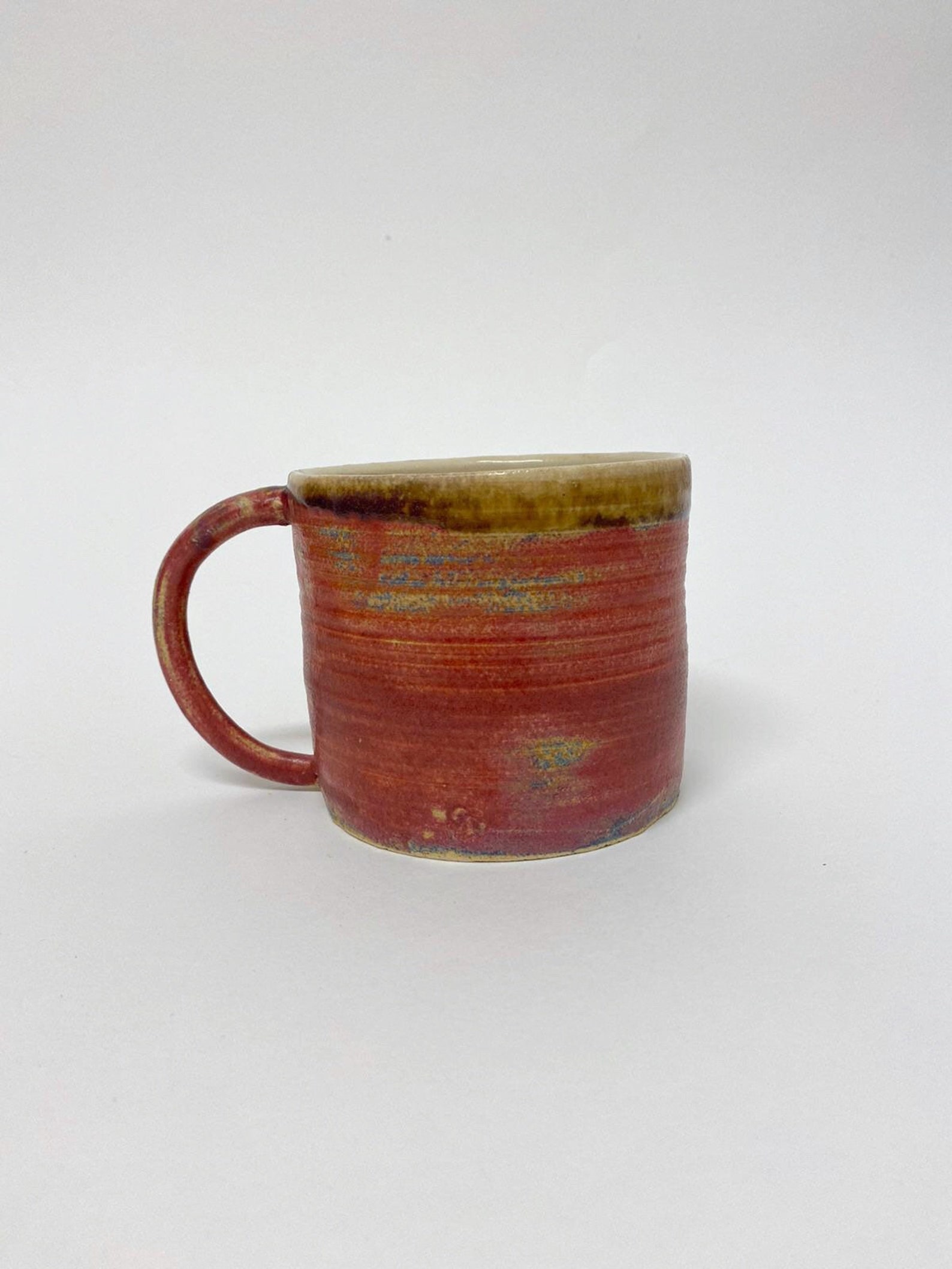 Handmade Ceramic Mug Pink Blue Cup 400ml Pink Mugs Unique - Etsy