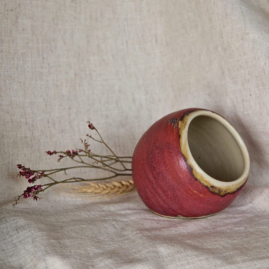Pink Salt Pig, Pink Salt Cellar, Rock Salt Container, Handmade Kitchen ...