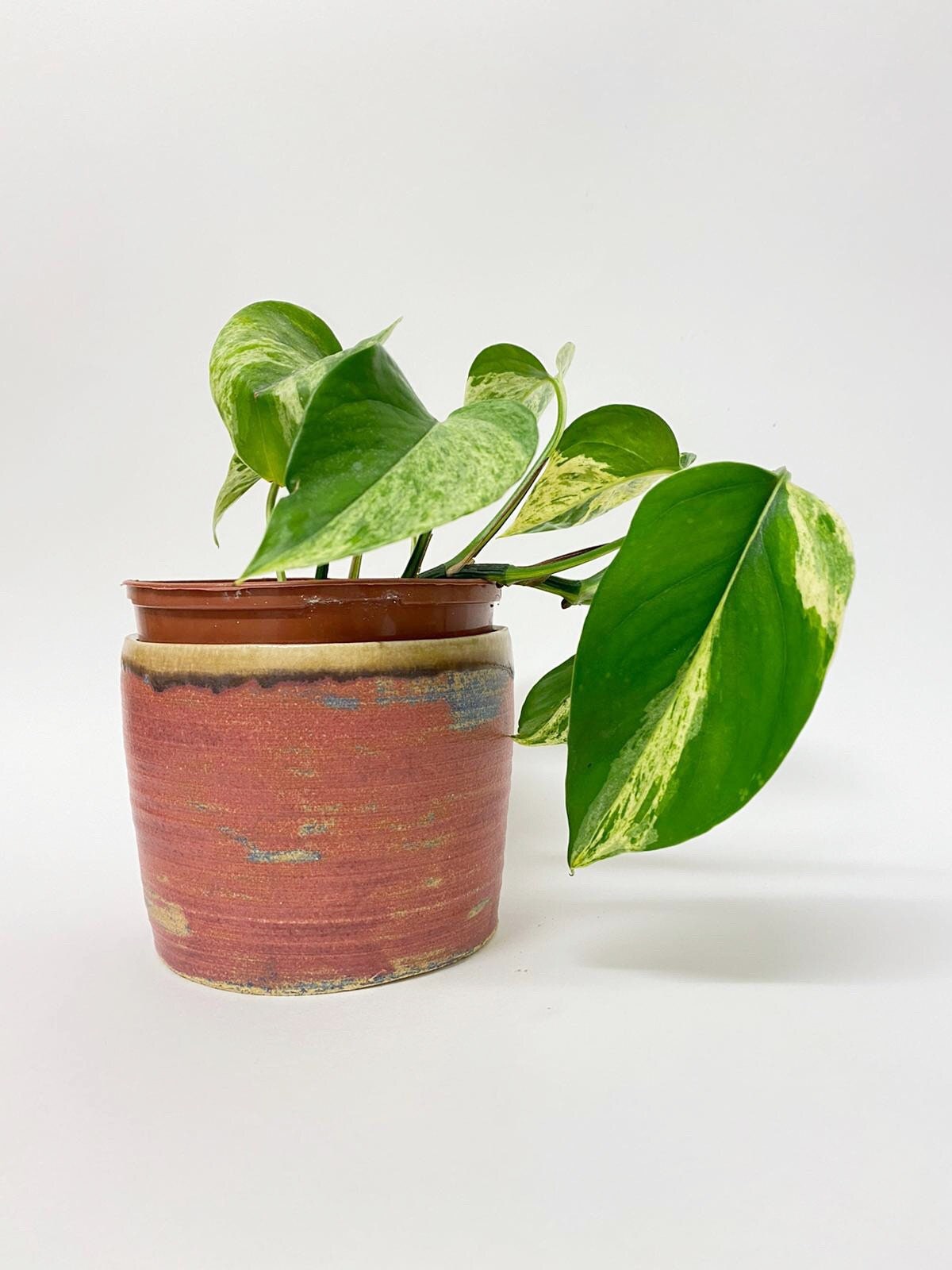 Pink Ceramic Planter Handmade Glazed Pot Speckled Plant Pot - Etsy