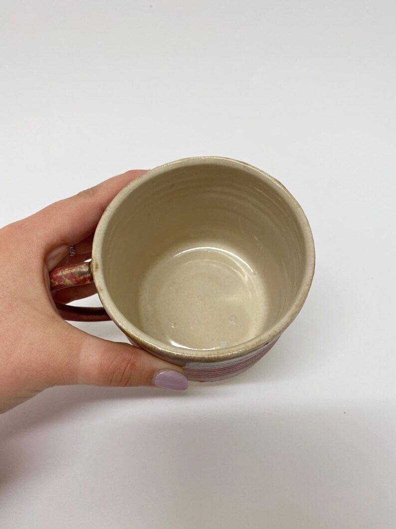 Handmade Ceramic Mug Pink Blue Cup 400ml Pink Mugs Unique - Etsy