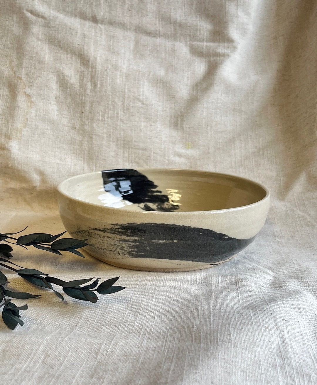 The Makers’ Mark Pasta Bowl, Handmade Wide Dish, Ceramic Serving Bowls ...