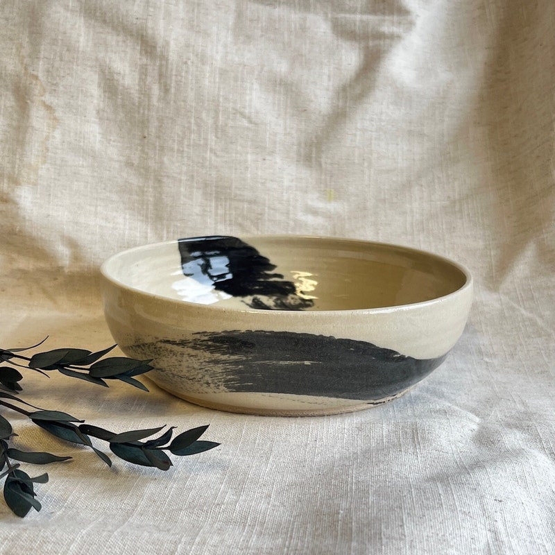 Ceramic Low Bowl Plates - Etsy UK