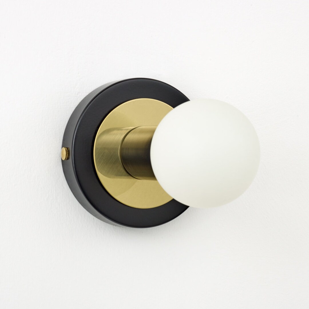 Black Flush aureole Brass Light - Etsy UK