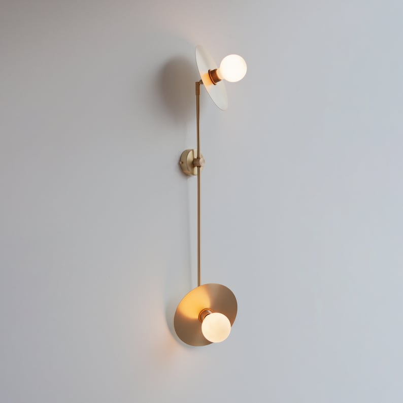 Radial Adjustable Double Arm Brass Light - Etsy