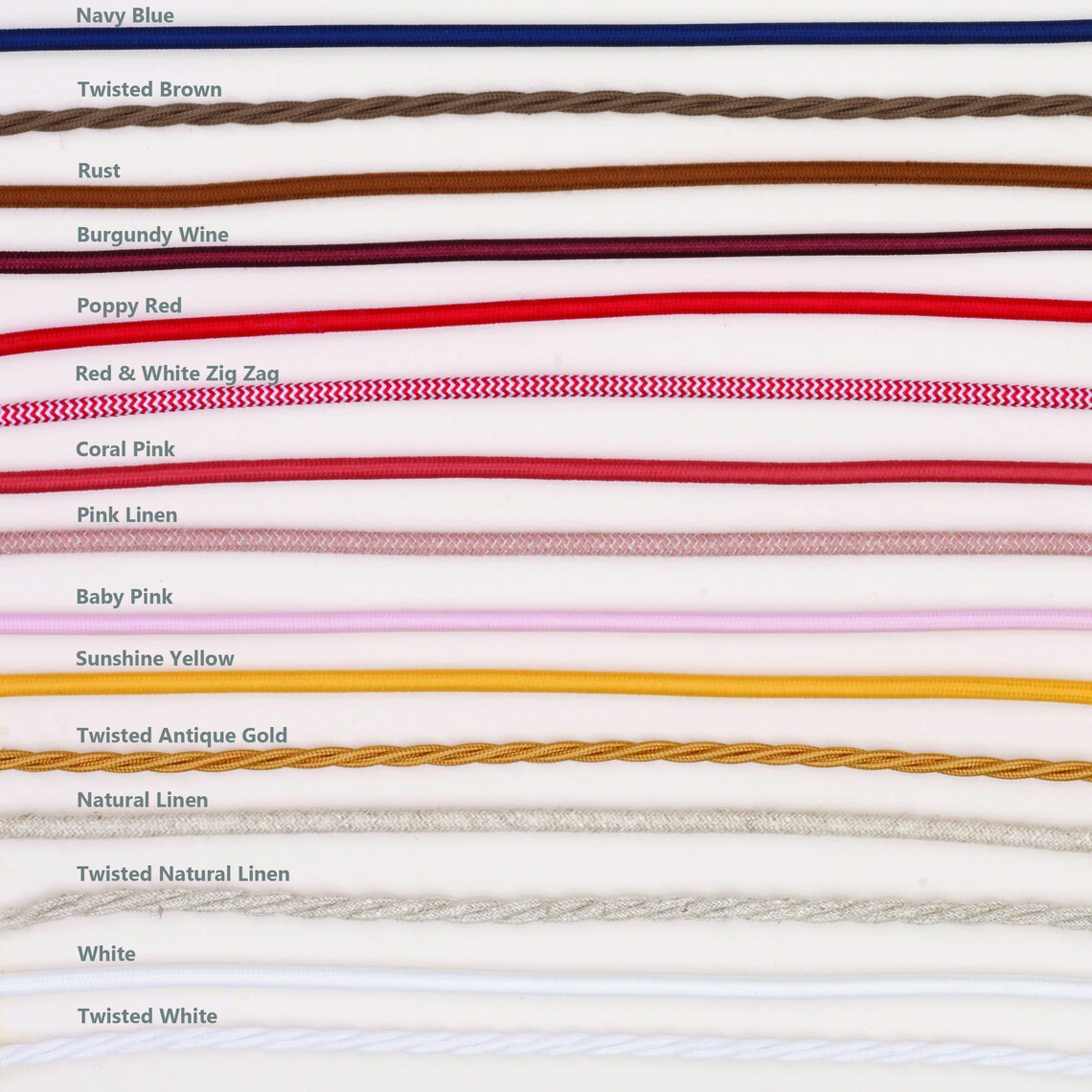 Quality Fabric Cable Sold by the Meter | Etsy