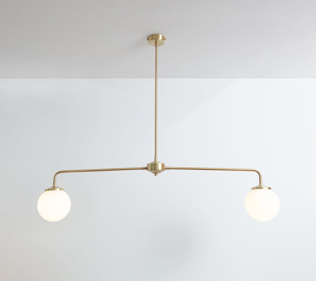 Diner Tbar Opal Glass Pendant Light - Etsy