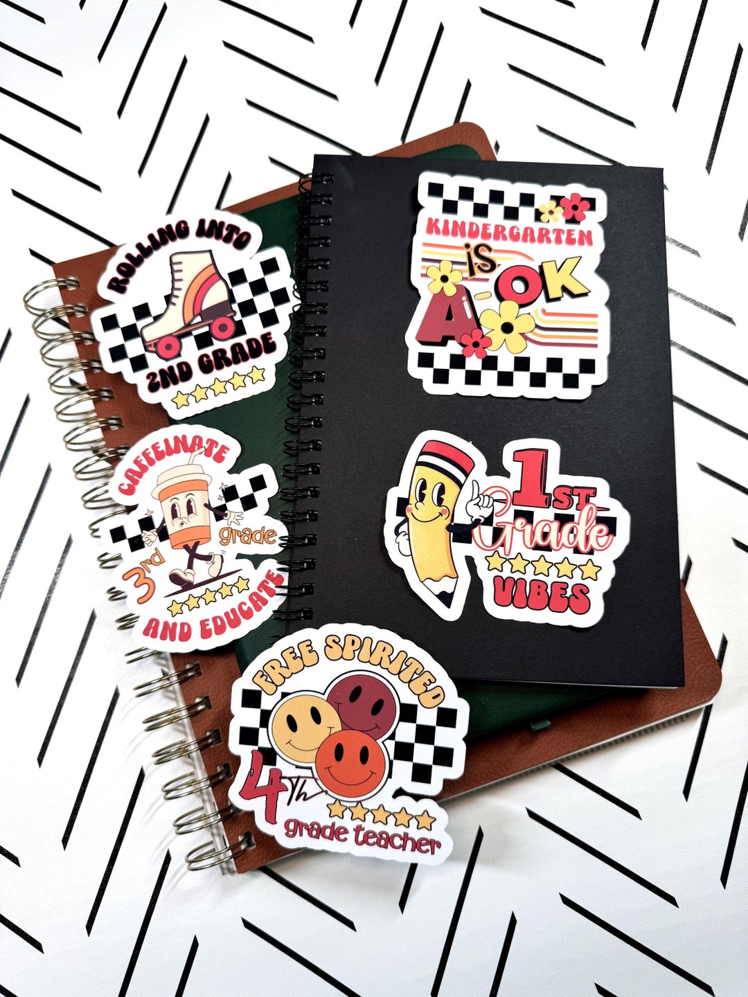 Retro Teacher Stickers, Elementary Stickers for Teacher, 1st Grade ...