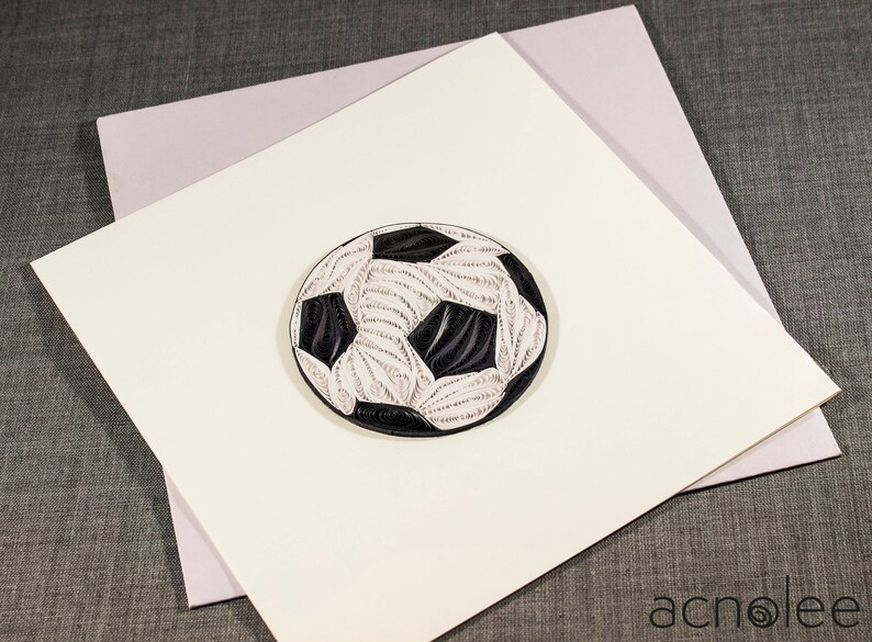 3D Blank Quilled Card Happy Birthday Football Quilling Card - Etsy