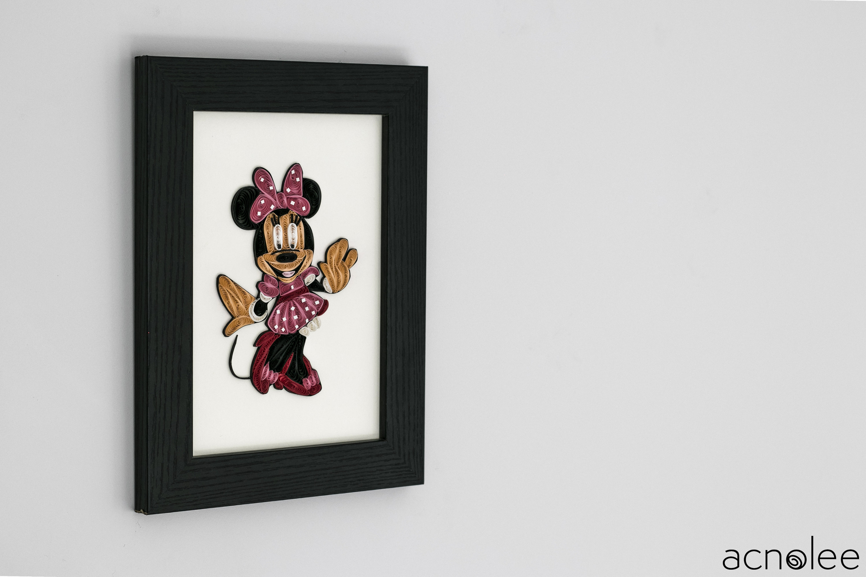 3D Quilled A5 Quilling Wall Art Disney Minnie Mouse Gift Without Frame ...