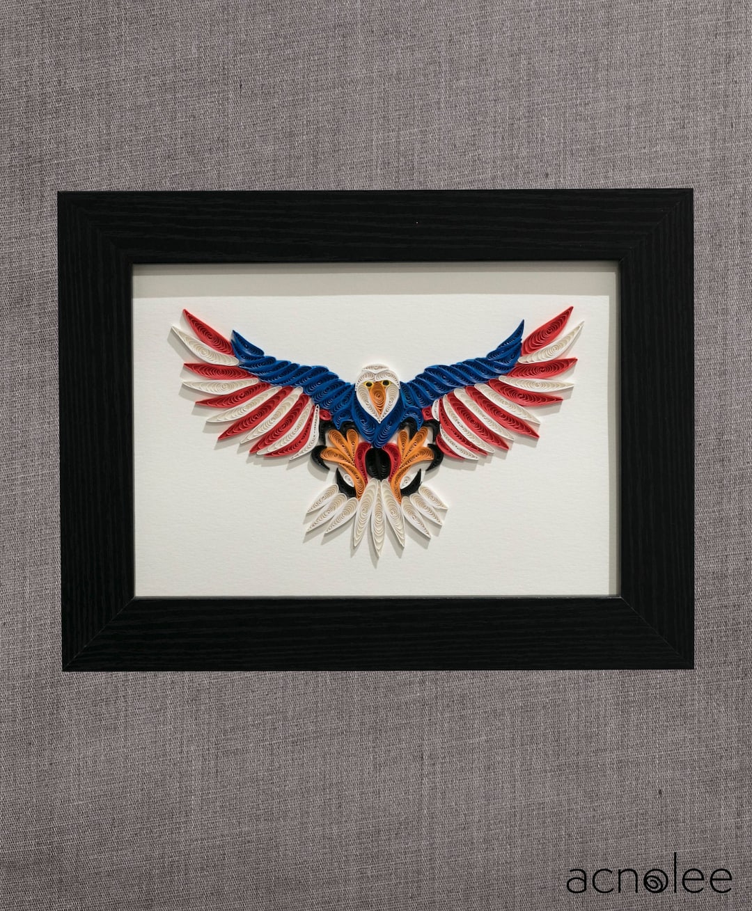 3D Quilled A5 Quilling Wall Art American Eagle USA Gift Without Frame ...