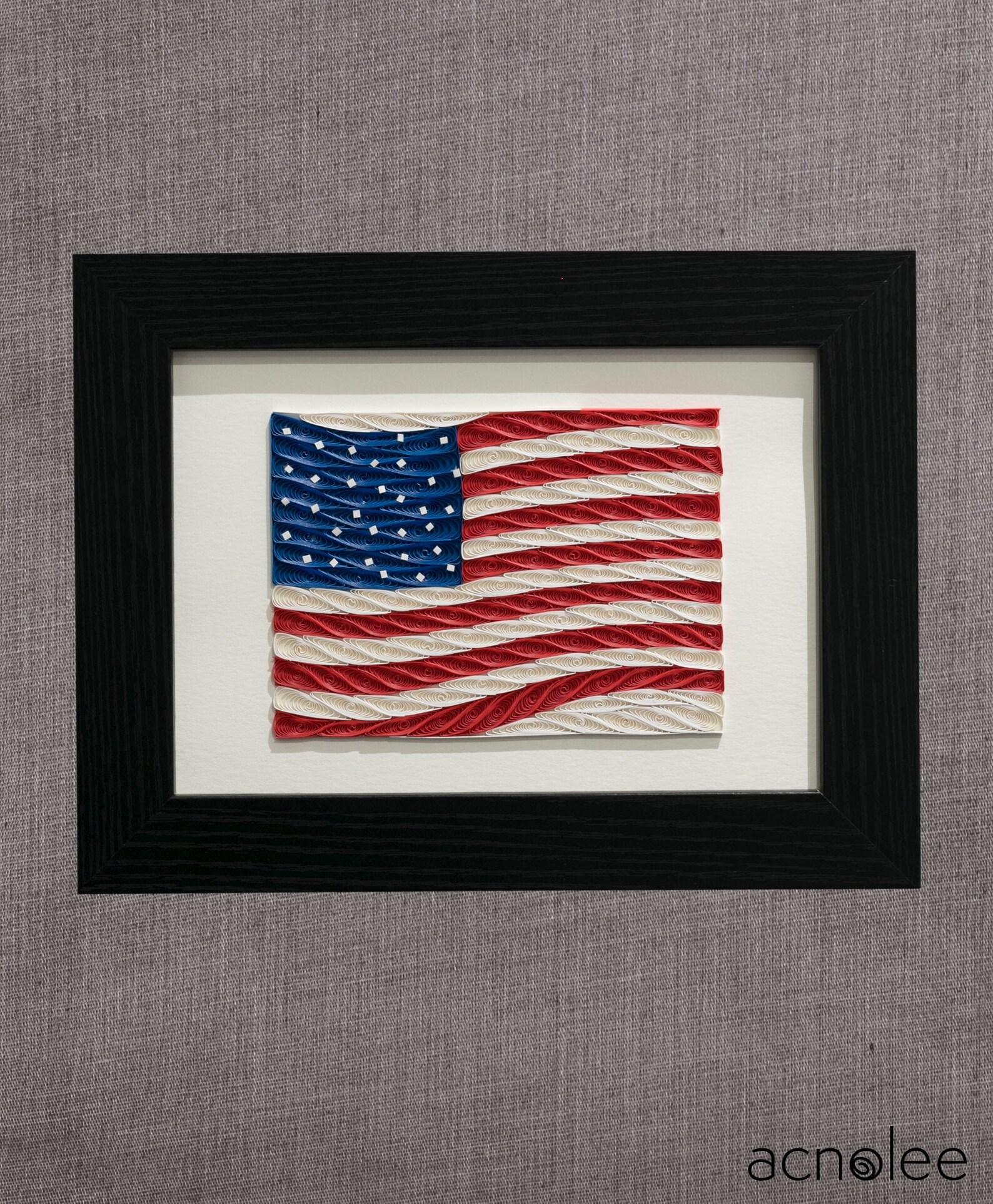 3D Quilled A5 Quilling Wall Art American Flag USA Gift Without Frame ...